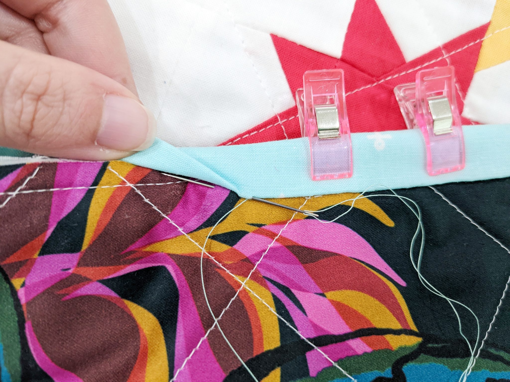 Perfect Hand Binding Tips – slightly biased quilts